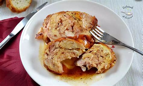 Pollo Relleno Al Horno Con Salsa De Cava Disfrutando De La Cocina