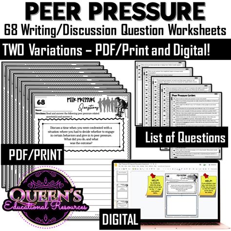 Peer Pressure Activities Peer Pressure Worksheets Peer Pressure