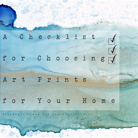 A Checklist For Choosing Art Prints