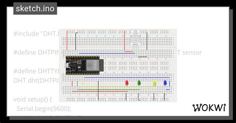 Prj14 DHT Sensor Wokwi ESP32 STM32 Arduino Simulator