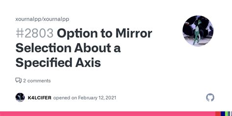 Option To Mirror Selection About A Specified Axis · Issue 2803