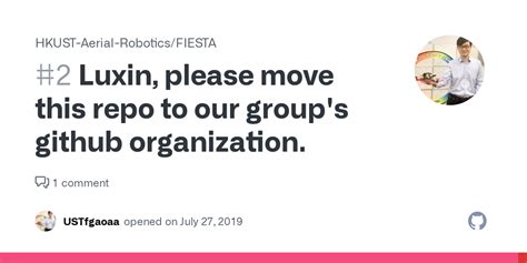 Luxin Please Move This Repo To Our Groups Github Organization · Issue 2 · Hkust Aerial
