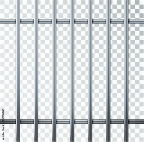Prison Metal Bars Iron Jail Cage Prison Fence Jail Template Design For Criminal Or Sentence