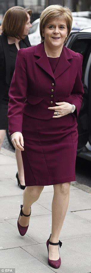 Was It Grey Green Or Ice Blue Snp Leader Nicola Sturgeons Fitted