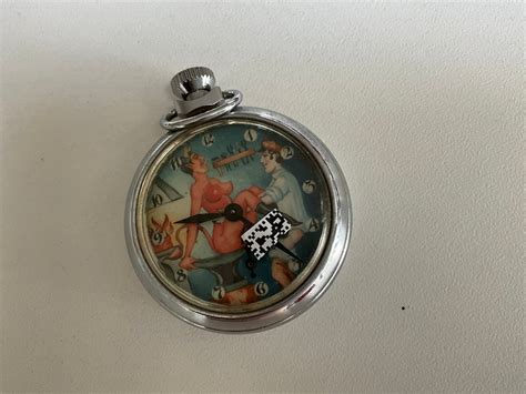 Vintage Erotic Automation Pocket Watch Naughty Mature Etsy