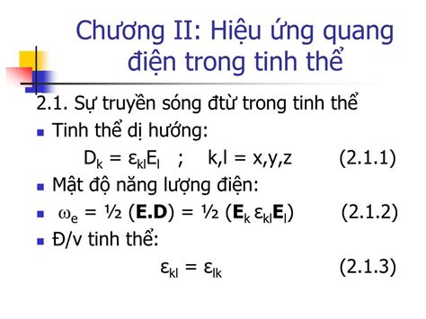 PPT HIỆU ỨNG QUANG HỌC PHI TUYẾN PowerPoint Presentation free download ID