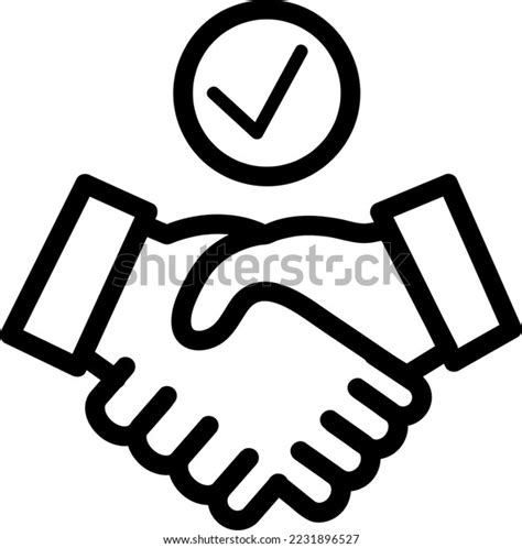 Handshake Check Mark Icon Deal Icon Stock Vector Royalty Free 2231896527 Shutterstock