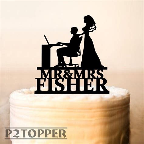 Computer Programmer Cake TopperGame Wedding Cake Etsy