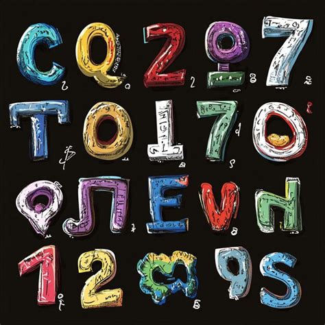 collection of letter and number elements premium ai generated image