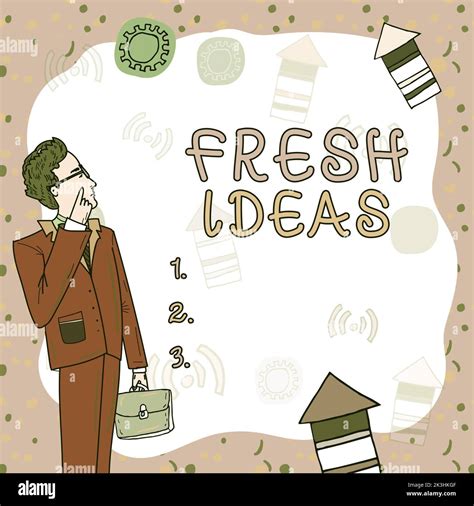 Writing Displaying Text Fresh Ideas Word For Thought Or Suggestion As