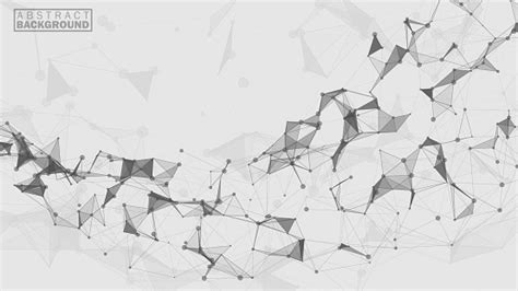 點和三角形線的抽象背景曲面的設計神經叢設計向量插圖向量圖形及更多三角形圖片 三角形 互聯網 低 Istock