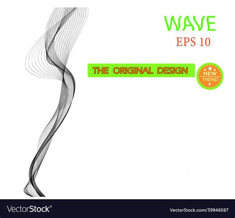 Abstract Black Wave Design Element Royalty Free Vector Image