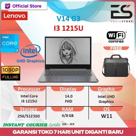 Jual Lenovo V14 Gen 3 Iap Core I3 1215u 8gb 512ssd 14 Inch Full Hd