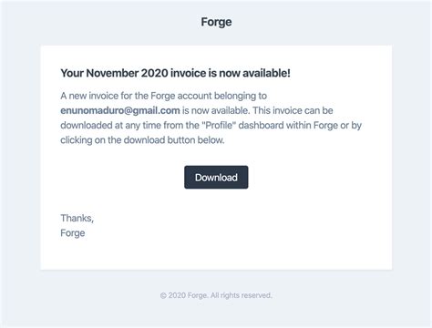 Forge Automatically Email Invoices The Laravel Blog