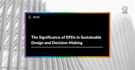 How To Use Epds In Sustainable Building Design Cove