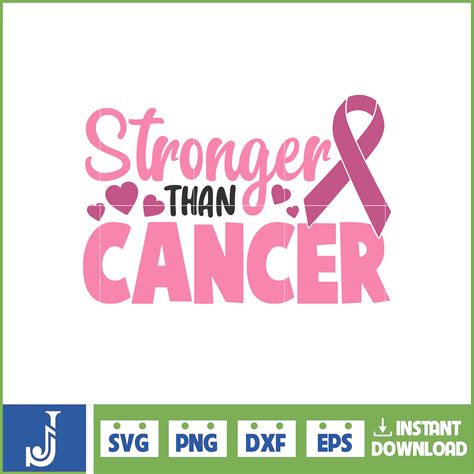 Breast Cancer Svg Stronger Than Cancer Svg Cancer Svg Can Inspire