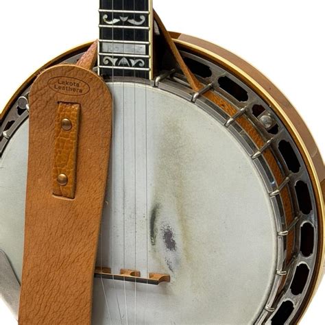 Lakota Leathers 3 Cradle Bison Buffalo Leather Banjo Strap Spruce