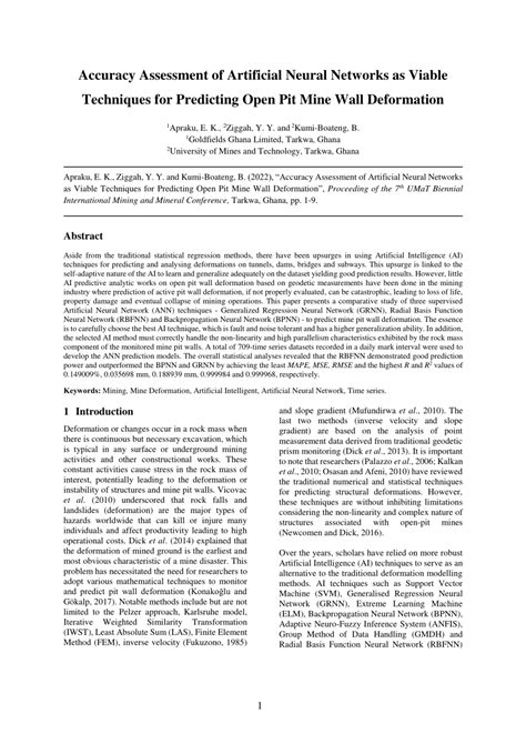 Pdf Accuracy Assessment Of Artificial Neural Networks As Viable