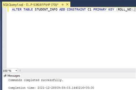 sql query to display all the existing constraints on a table