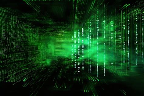 premium photo dive into a pulsating matrix of green code an aggressive digital illustration