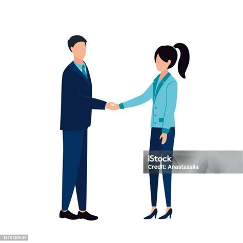 악수를 하는 남자와 여자의 벡터 일러스트 사람들의 악수 개념에 대한 스톡 벡터 아트 및 기타 이미지 개념 결정 계약서
