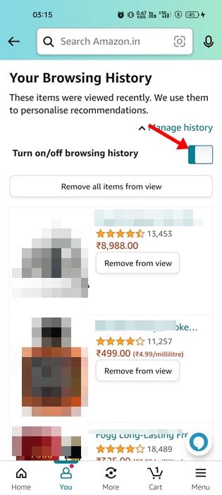 How To View Edit Delete Amazon Browsing History