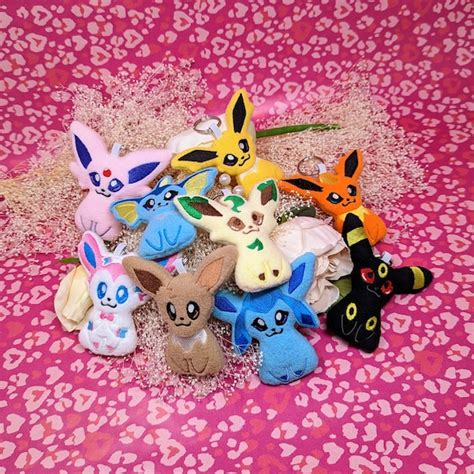 Eevee Keychain Plush Etsy