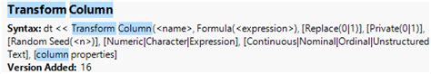 improvements for transform column jmp user community