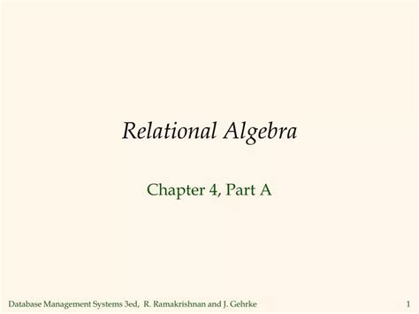 Ppt Relational Algebra Powerpoint Presentation Free Download Id