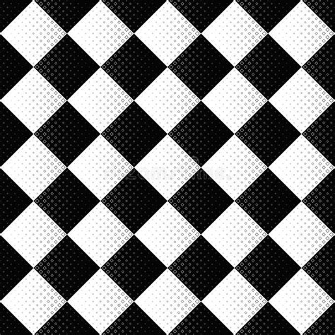 Black And White Seamless Diagonal Square Pattern Background Design Stock Vector Illustration