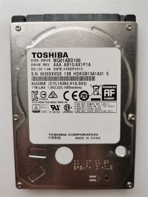 TOSHIBA MQ01ABD100 1 To - Boutik info