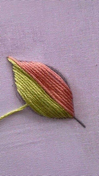 Beautiful Leaf Hand Embroidery Design Handembroidery Shorts Embroidery Hand Embroidery