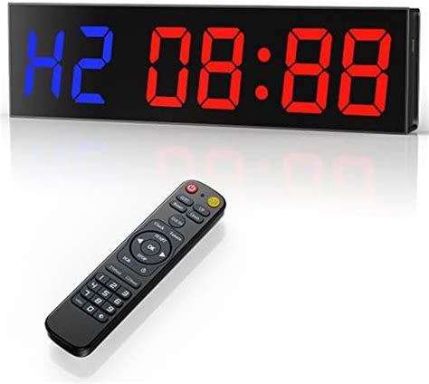 Seesii Gym Timer With Remote 1 8 Programmable Crossfit Gym Clock Count Down Up Clock Stopwatch