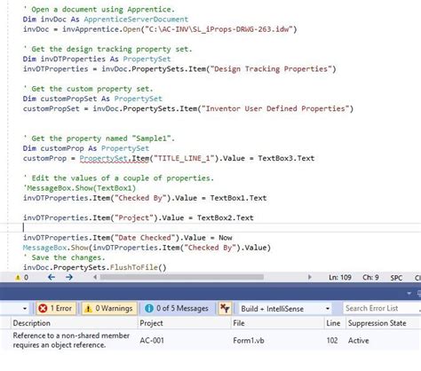 Read Iproperty Values Using Autodesk Community