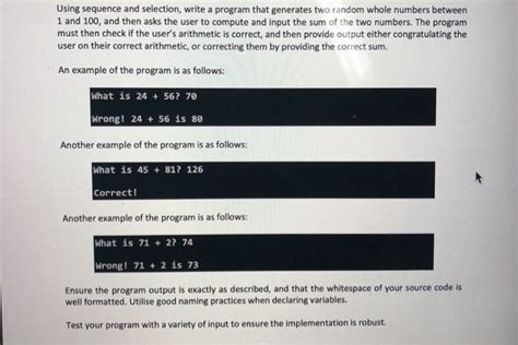 Solved Using Sequence And Selection Write A Program That Chegg