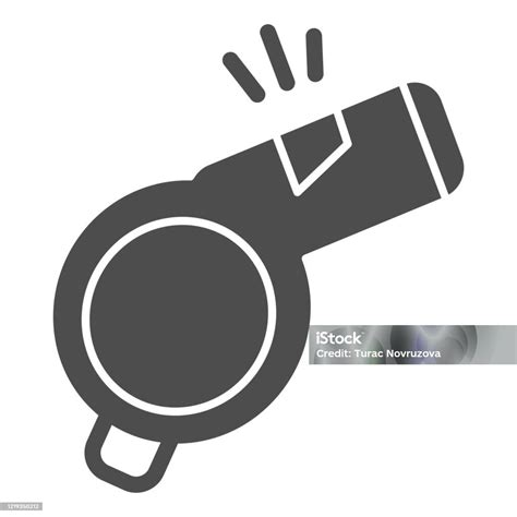 휘파람 솔리드 아이콘입니다 스포츠 심판 휘파람 그림 흰색에 격리 스포츠 송풍기 문말 스타일 디자인 웹 및 응용 프로그램을 위해