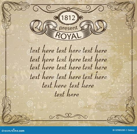 Template Certificates Stock Vector Illustration Of Antique 32985285