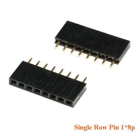 Jual 500pcs Pin Header 1x8 Female Standar Pitch 254mm 8 Pin Header 8p