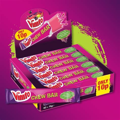 60x Vimto Chew Bars Retro Sweets Snack Saver