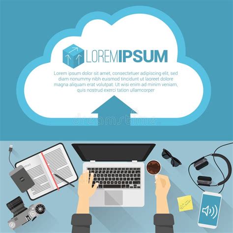 Flat Design Cloud Concept Stock Vector Illustration Of Computer 93344938