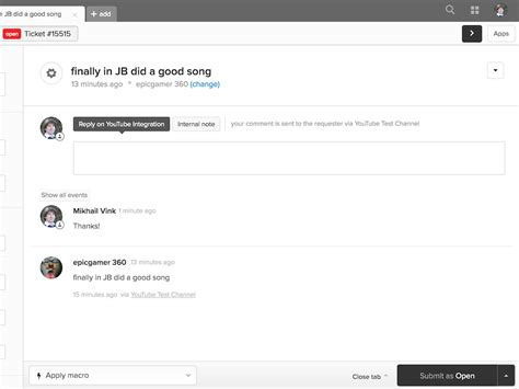 Youtube Comments App Integration With Zendesk Support