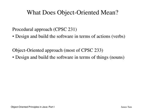 Ppt Object Oriented Principles In Java Part I Powerpoint