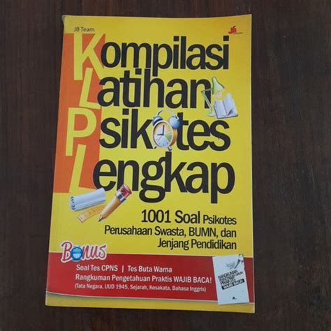 Jual Buku Bekas Ori Kompilasi Latihan Psikotes Lengkap Kab Semarang