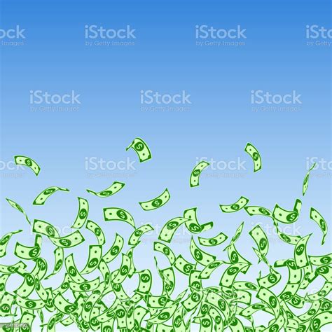 미국 달러 노트 떨어지는 소액 Usd 지폐에 금융에 대한 스톡 벡터 아트 및 기타 이미지 금융 날기 미국 Istock