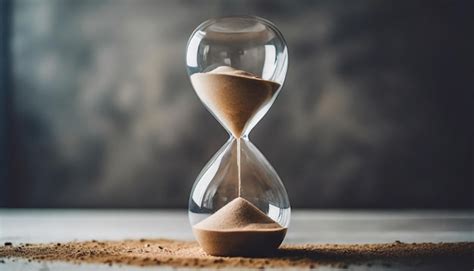 Sand Running Through Hourglass Bulbs Symbolizing Passage Of Time Life