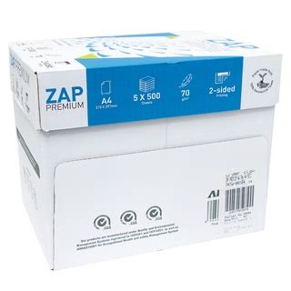 Zap Premium 高階多功能影印紙 Pefca470g500張5包箱 A4辦公室影印紙 白色 蝦皮購物