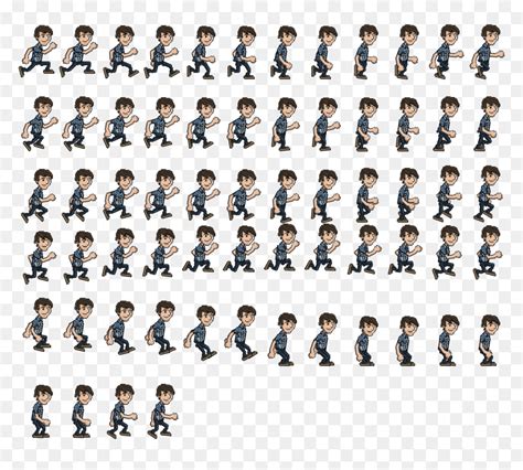 Running Sprite Sheet Png Graphic Transparent Stock 2d Animation
