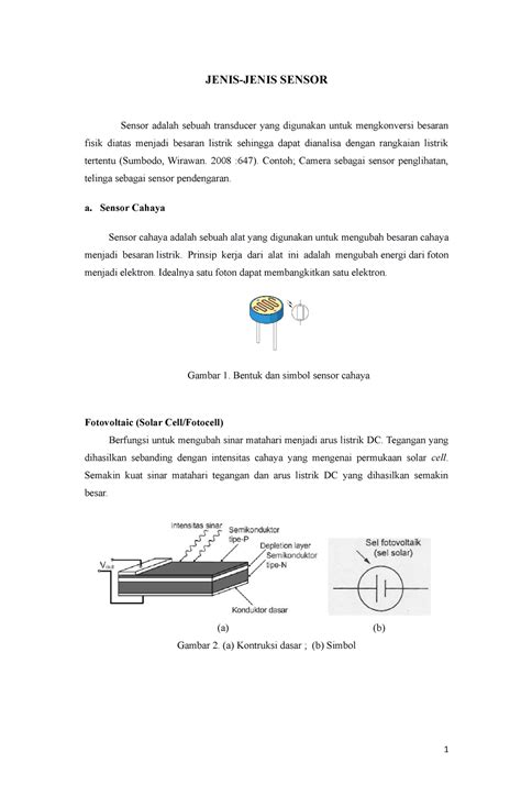 Jenis Sensor Thanks Jenis Jenis Sensor Sensor Adalah Sebuah Transducer Yang Digunakan Untuk