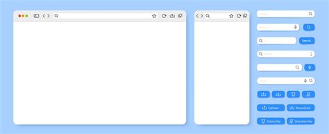 Browser Ui Template Internet Page Layout User Interface Search Bar P