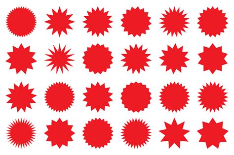 Sunburst 프로모션 태그 파열 스티커 프로모션 배지 스타 버스트 연설 거품 폭발 스타 버튼 벡터 일러스트 레이 션입니다